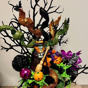Halloween double Double Toil & Trouble Vintage Inspired Assemblage - Etsy