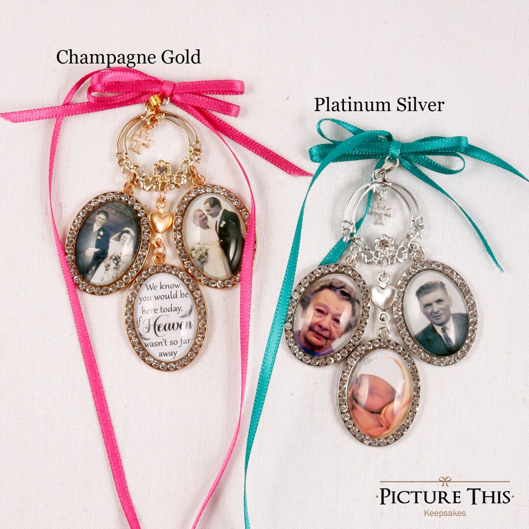 Wedding Bouquet Memory Charm, Bridal Bouquet Memorial Photo Charm ...