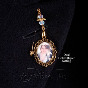 Custom Lapel Pin, Boutonniere Photo Charm, Personalised Buttonhole ...