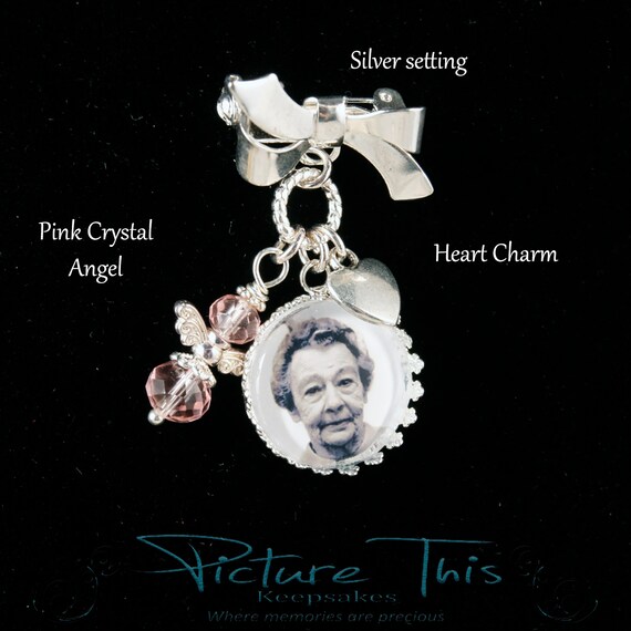 Boutonniere Photo Charm Buttonhole Charm Corsage Pin Custom | Etsy