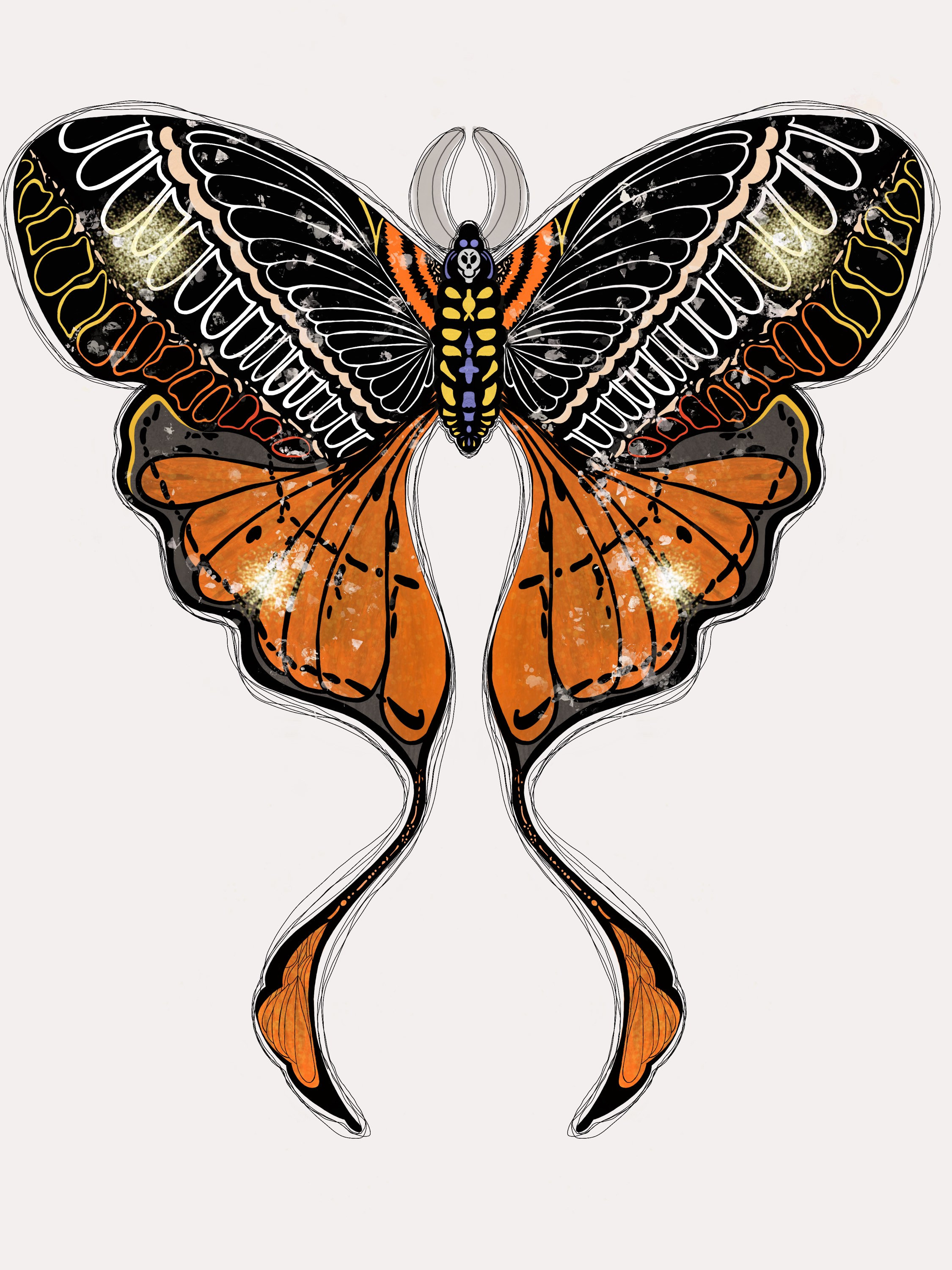 Death-head Moth Art Print - Etsy