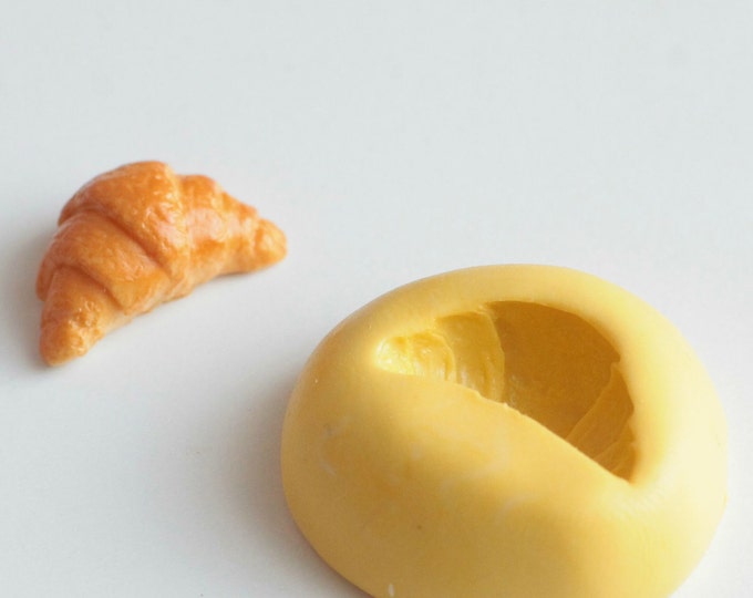Realistic Croissant Silicone Mold for Fimo, Resin, Airclay, Miniature ...