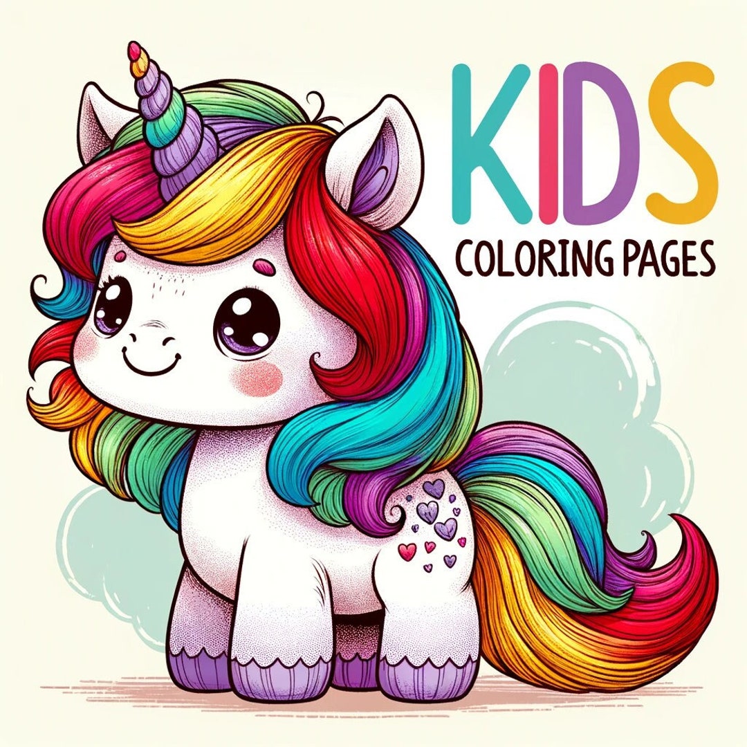Kids Coloring Pages - Etsy