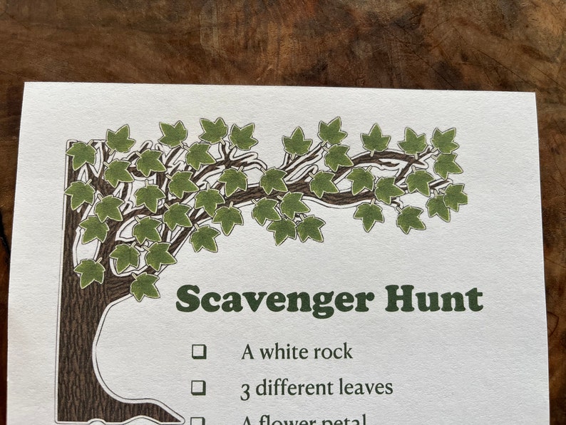 Nature Scavenger Hunt List for Kids (editable and Printable) - Etsy