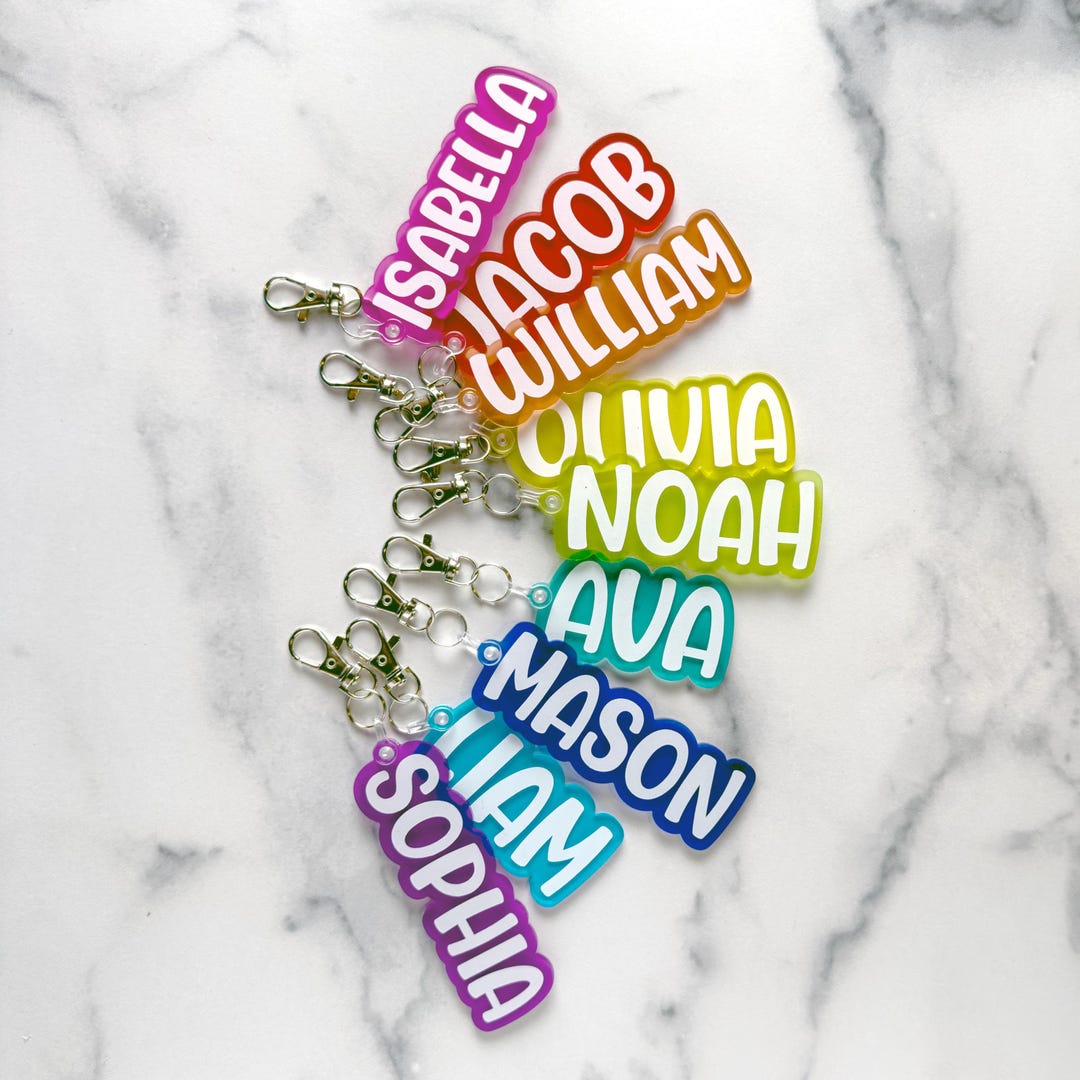 Backpack Name Tag, Kids Backpack Keychain, Kids Backpack Tags, Diaper ...