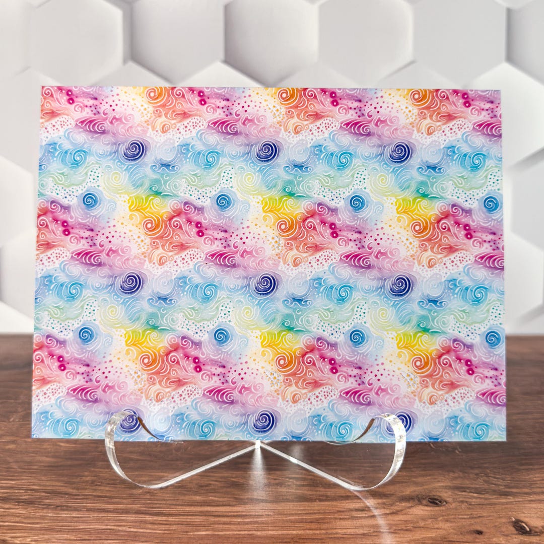 Rainbow UV Printed Acrylic Sheet | Patterned Acrylic for Laser Cutting ...
