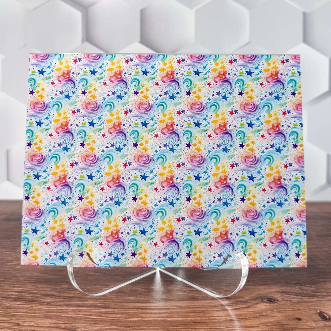 Rainbow UV Printed Acrylic Sheet | Patterned Acrylic for Laser Cutting ...