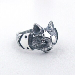Stylish and Whimsical Silver Cat Head Ring - A Must-have for Cat Lovers ...