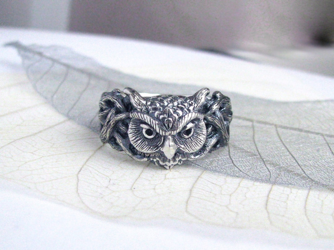 Unleash Your Inner Bird Lover With Our Stunning Silver Owl Ring - A ...