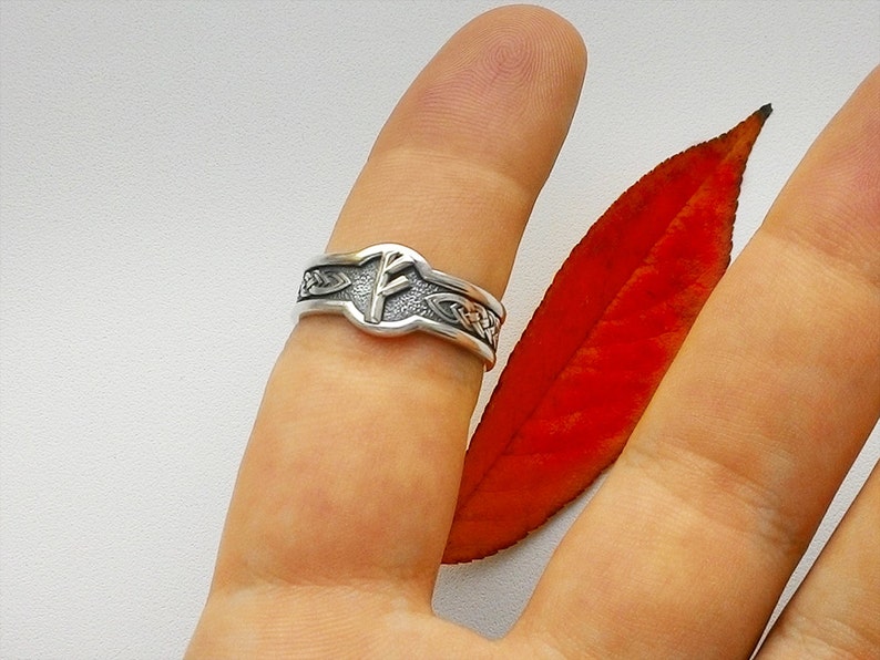Fehu Rune.Feoh Rune.Runic ring.ring viking.rune ring.rune | Etsy