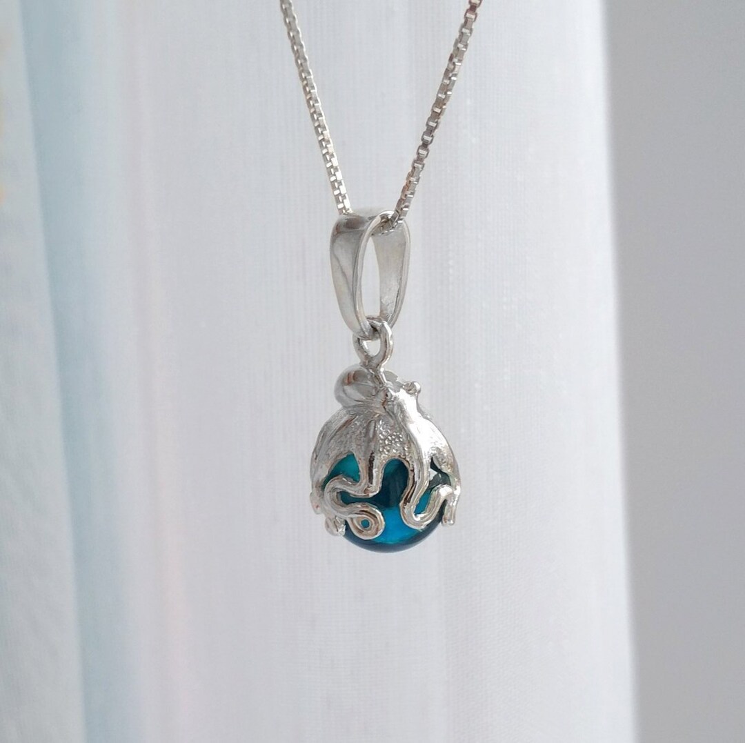 Octopus Charm.octopus Pendant.octopus Necklace.ocean - Etsy