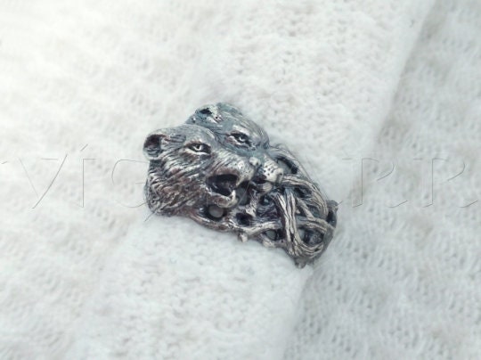 Wolf Pack Set.silver Wolf Ring and Wolf Pendant.wolf Pendant.wolf Totem ...