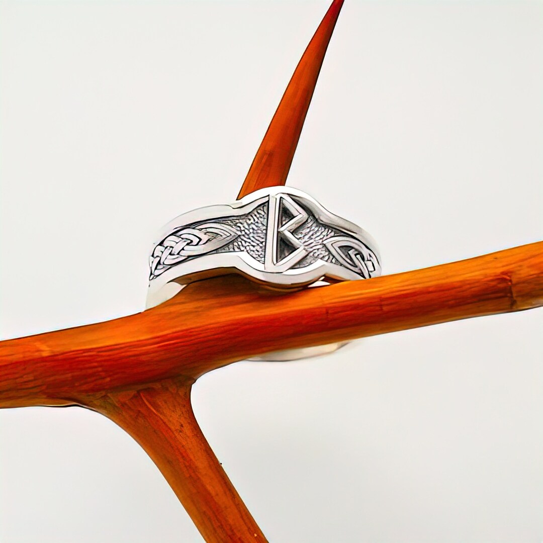 Berkana Rune.berkano Rune.runic Ring.ring Viking.rune Ring.rune Jewelry ...