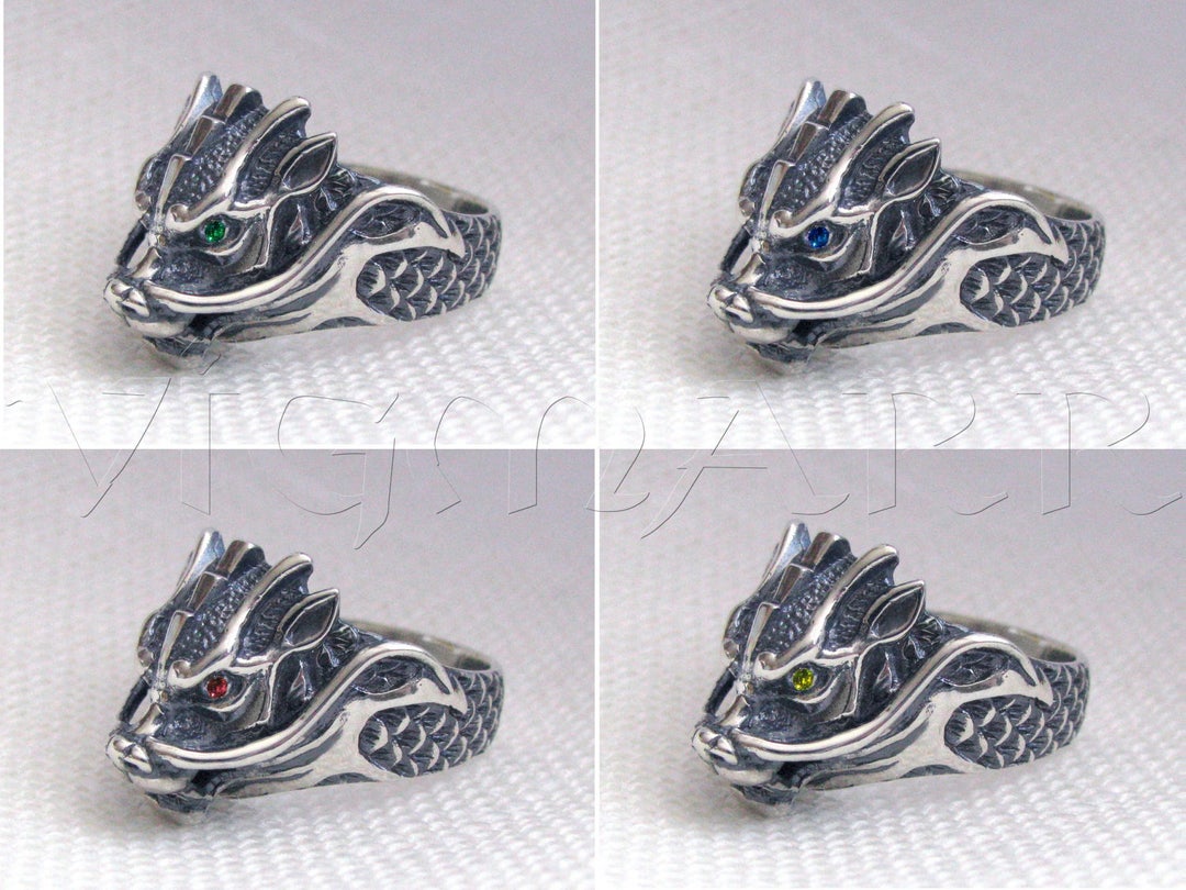 Dragon Ring.silver Dragon.silver Dragon.celtic Dragon.dragon Gift.game ...