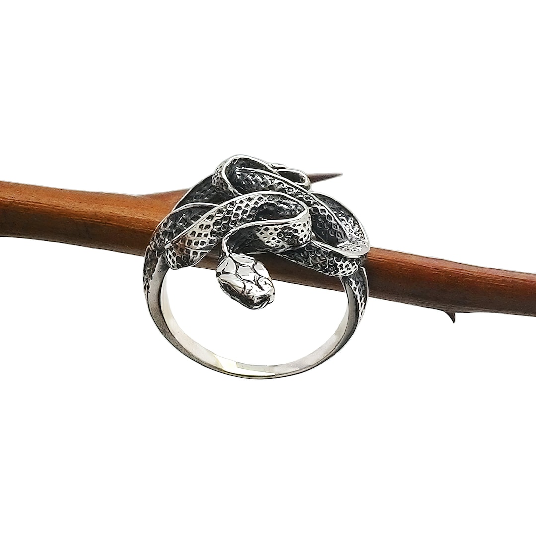 Enchanting Snake Enigma: Handmade Silver Cobra Ring! - Etsy