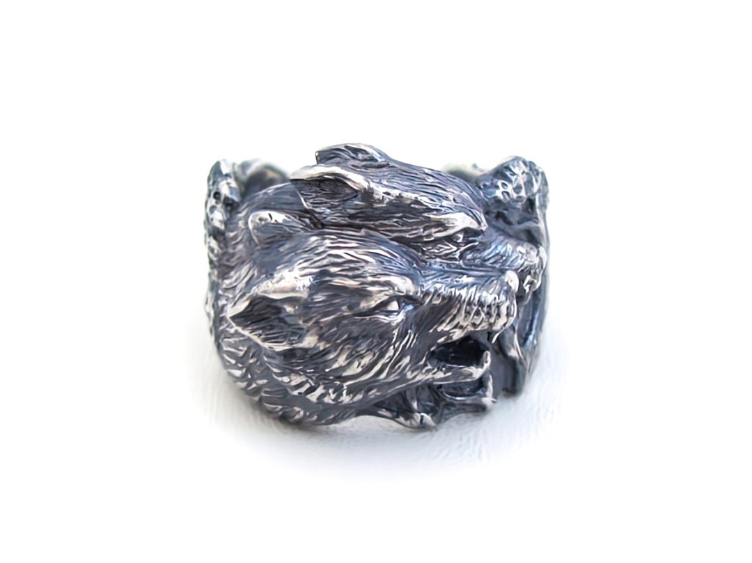 Wolf Pack: A Sterling Silver Wolf Ring Inspired by Fenrir From Norse ...