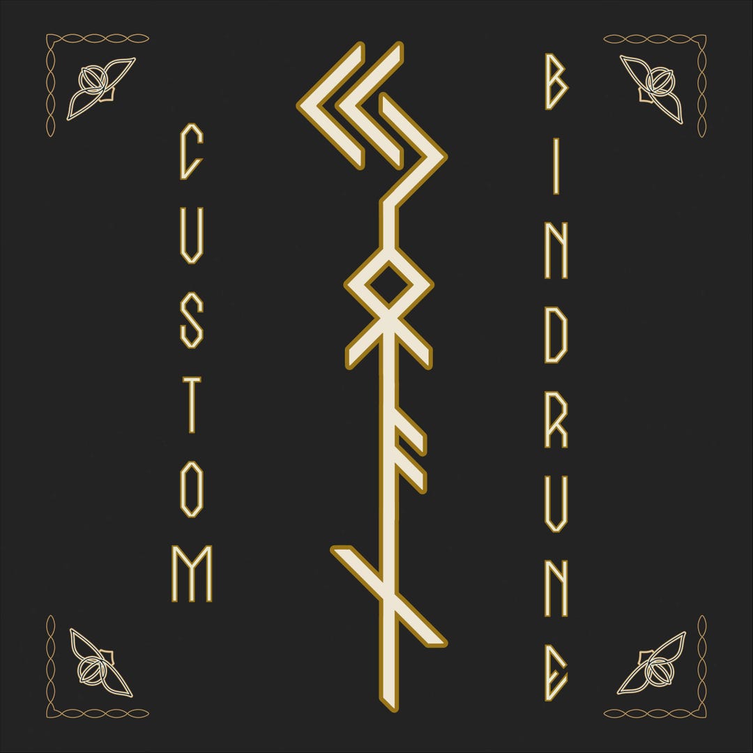 Personalized Bindrune - Custom Runic Elder Futhark Digital Art for ...