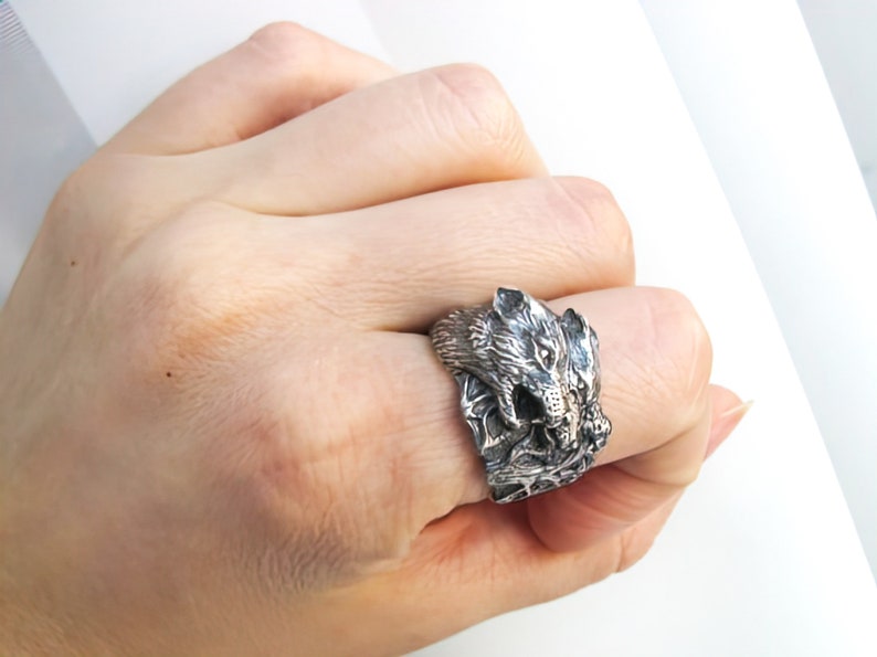 Wolf Pack: A Sterling Silver Wolf Ring Inspired by Fenrir From Norse ...