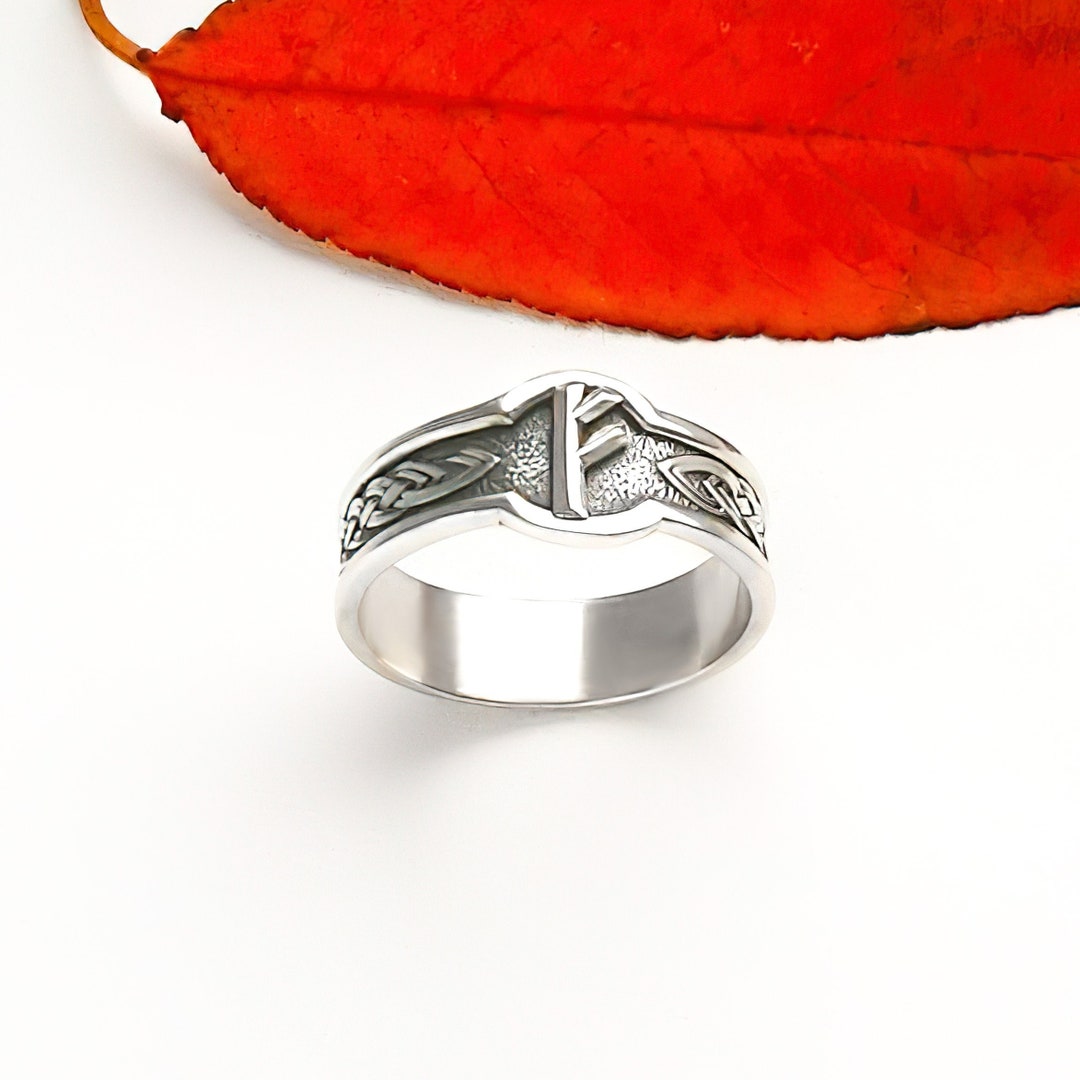 Fehu Rune Feoh Rune Runic Ring Ring Viking Rune Ring Rune Jewelry ...