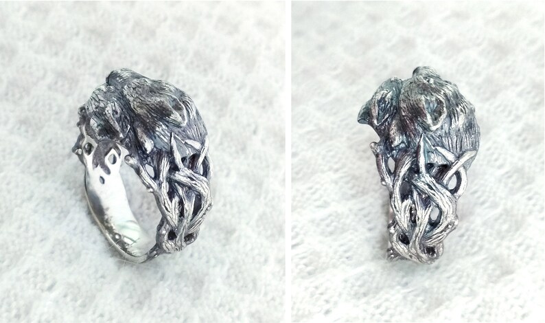 Wolf Pack Set.silver Wolf Ring and Wolf Pendant.wolf Pendant.wolf Totem ...