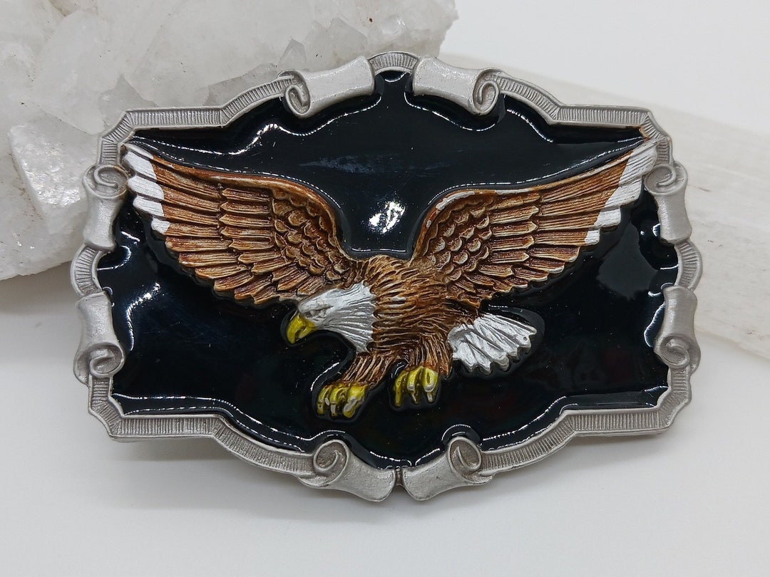 1983 Bald Eagle Belt Buckle, the Great American Buckle Co. Vintage ...