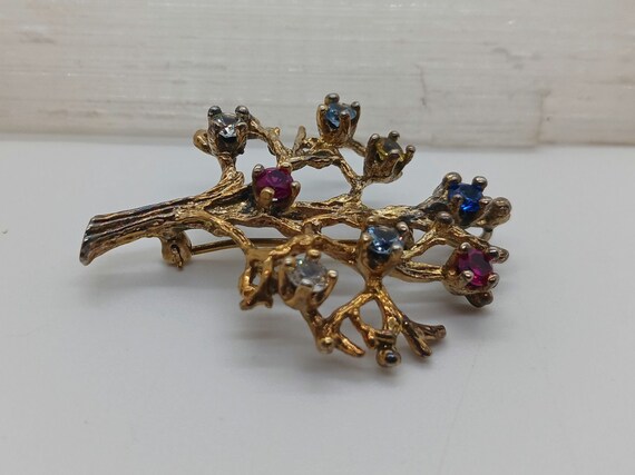 Vintage Family Tree Brooch; Tree of Life Jewelry with… - Gem