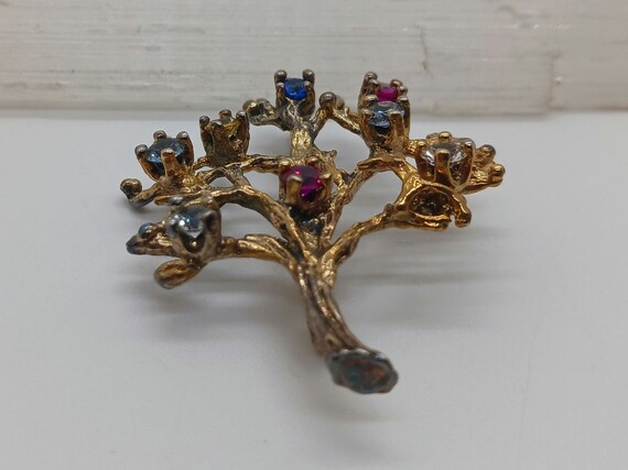 Vintage Family Tree Brooch; Tree of Life Jewelry with… - Gem