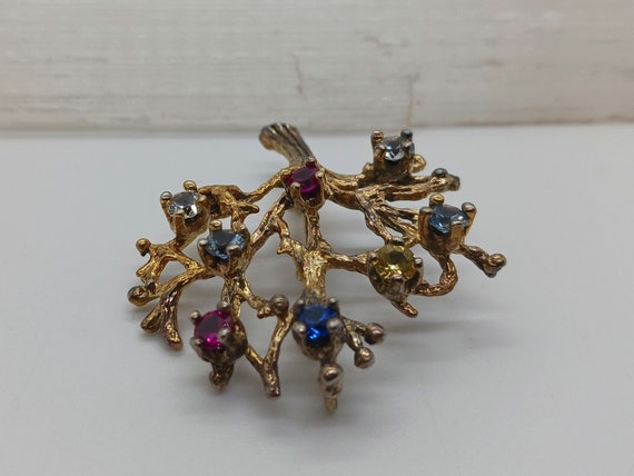 Vintage Family Tree Brooch; Tree of Life Jewelry with… - Gem