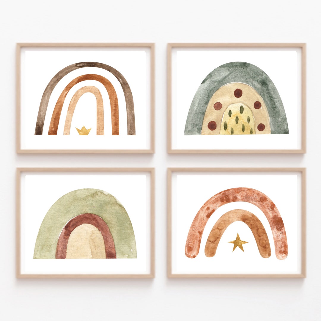 Boho Earth Tone Rainbow Wall Decor for Nursery or Kids Room ...