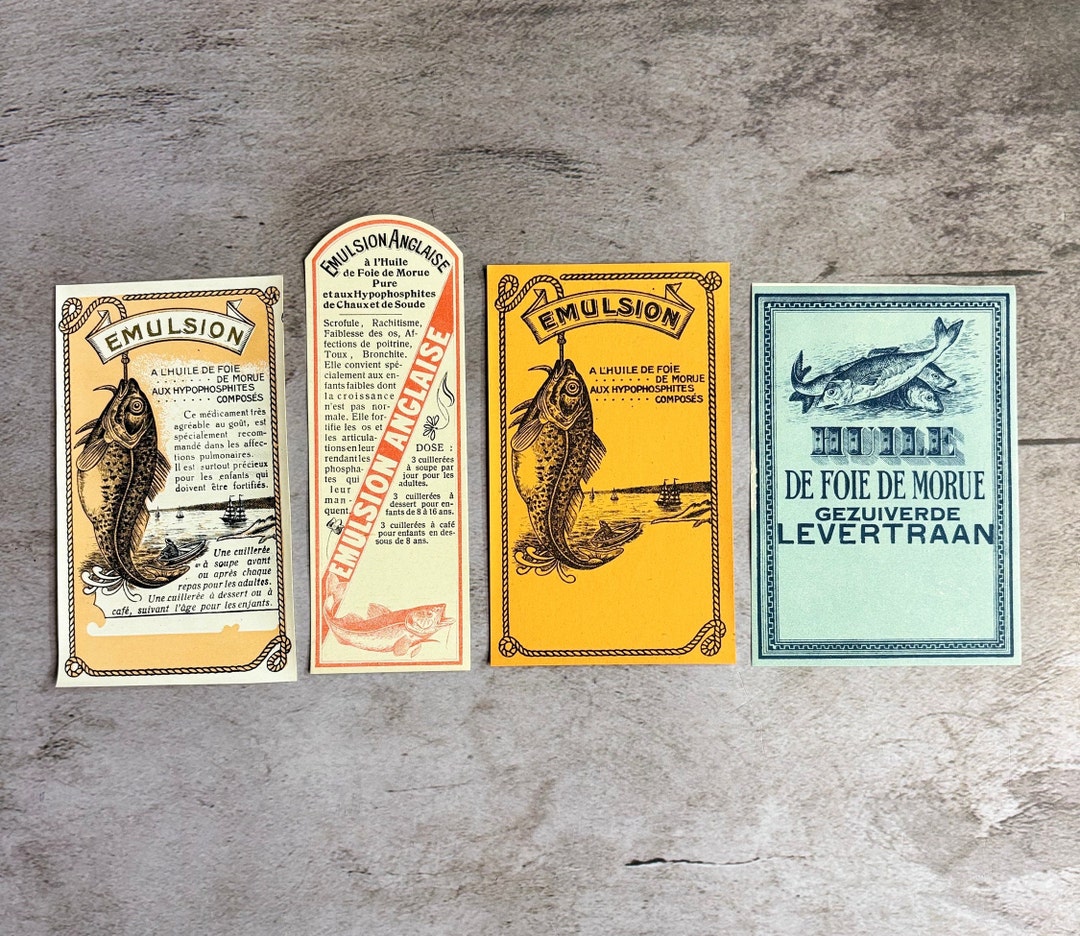Vintage Emulsion Cod Liver Oil Labels Digital Download - Etsy