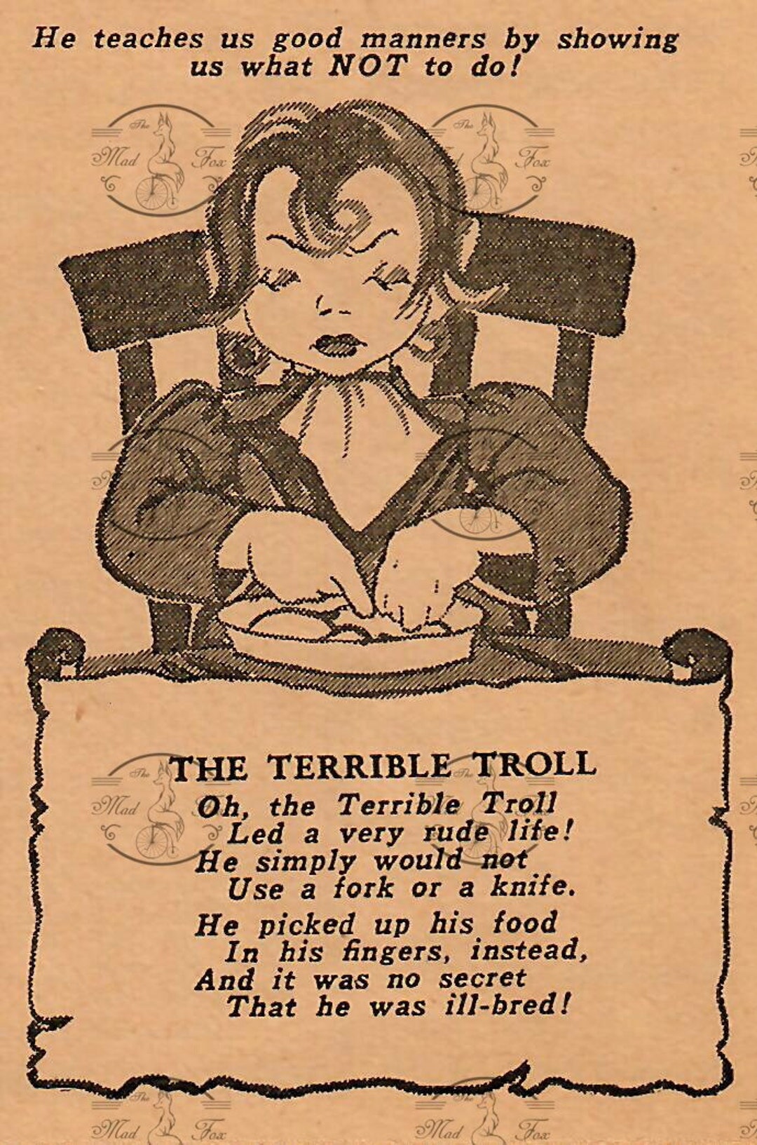 Childrens Play Mate Mag Terrible Troll Digital Clipart - Etsy