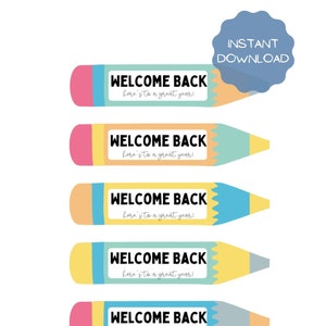 Welcome Back Teacher Gift Tag / Back to School / Teacher Gift / Instant ...