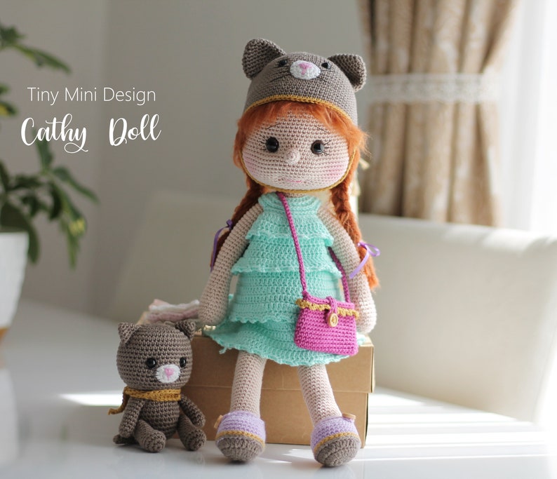 Crochet Pattern Amigurumi Cathy Doll&little Catamigurumi | Etsy