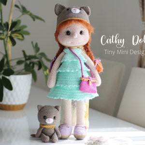 Crochet Pattern Amigurumi Cathy Doll&little Catamigurumi - Etsy