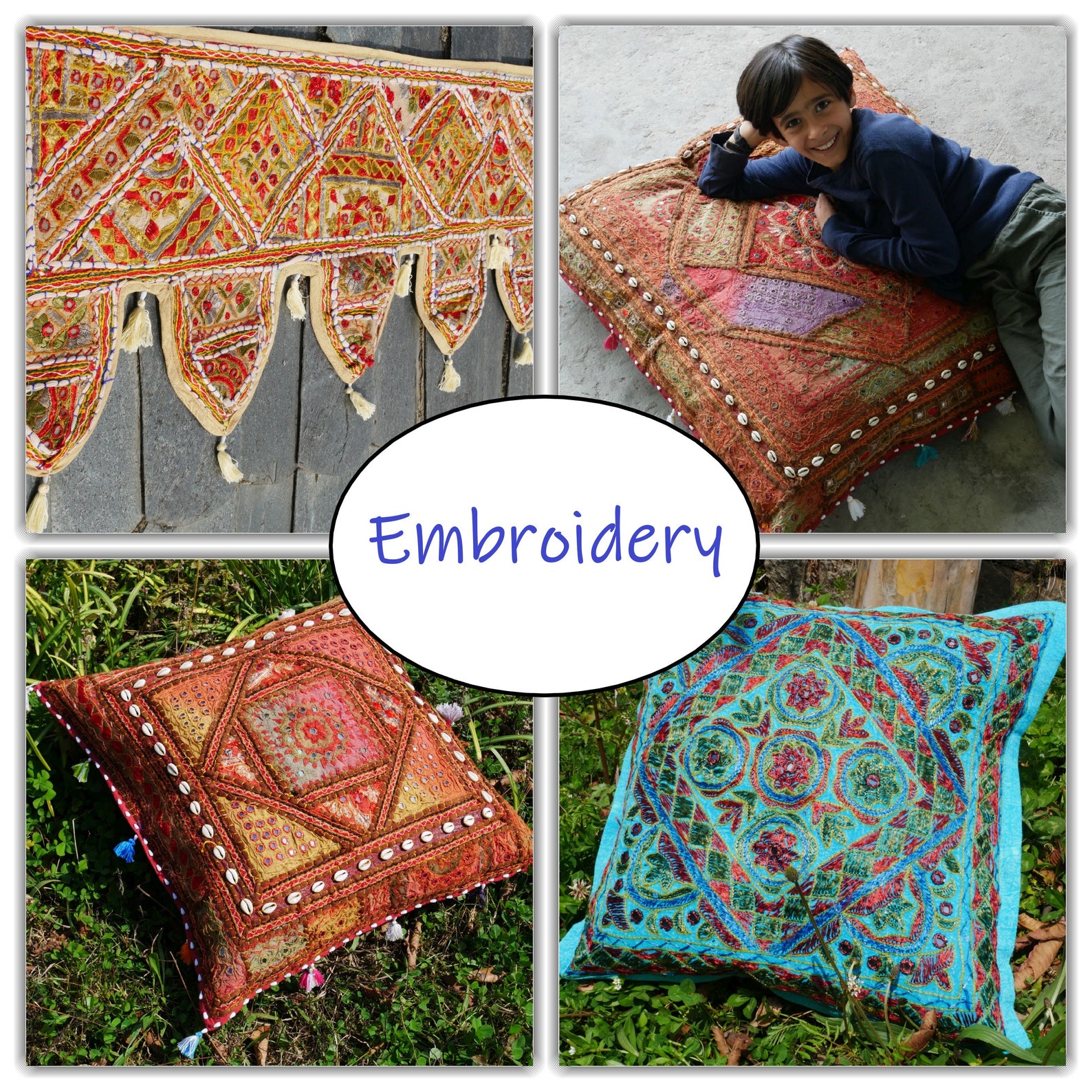 Hippie Decor SET Floor Seating Area | Boho Canopy With Decorative ...