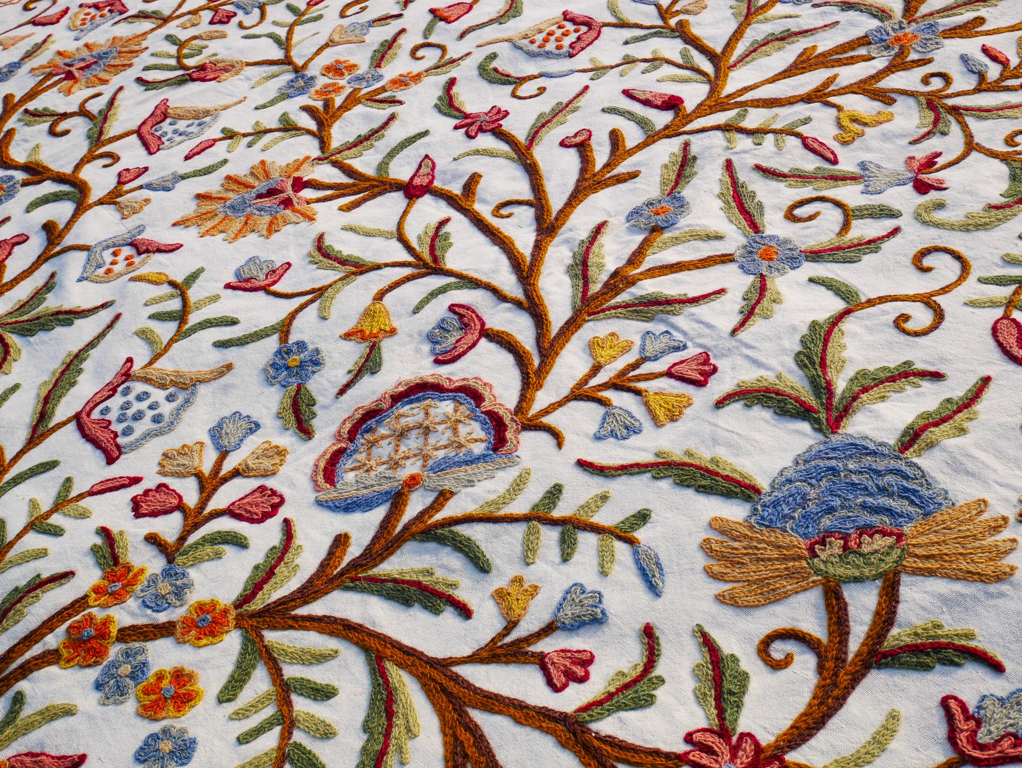 Boho Luxury Bedding "dream of Kashmir" Hand Embroidered Bed Throw ...