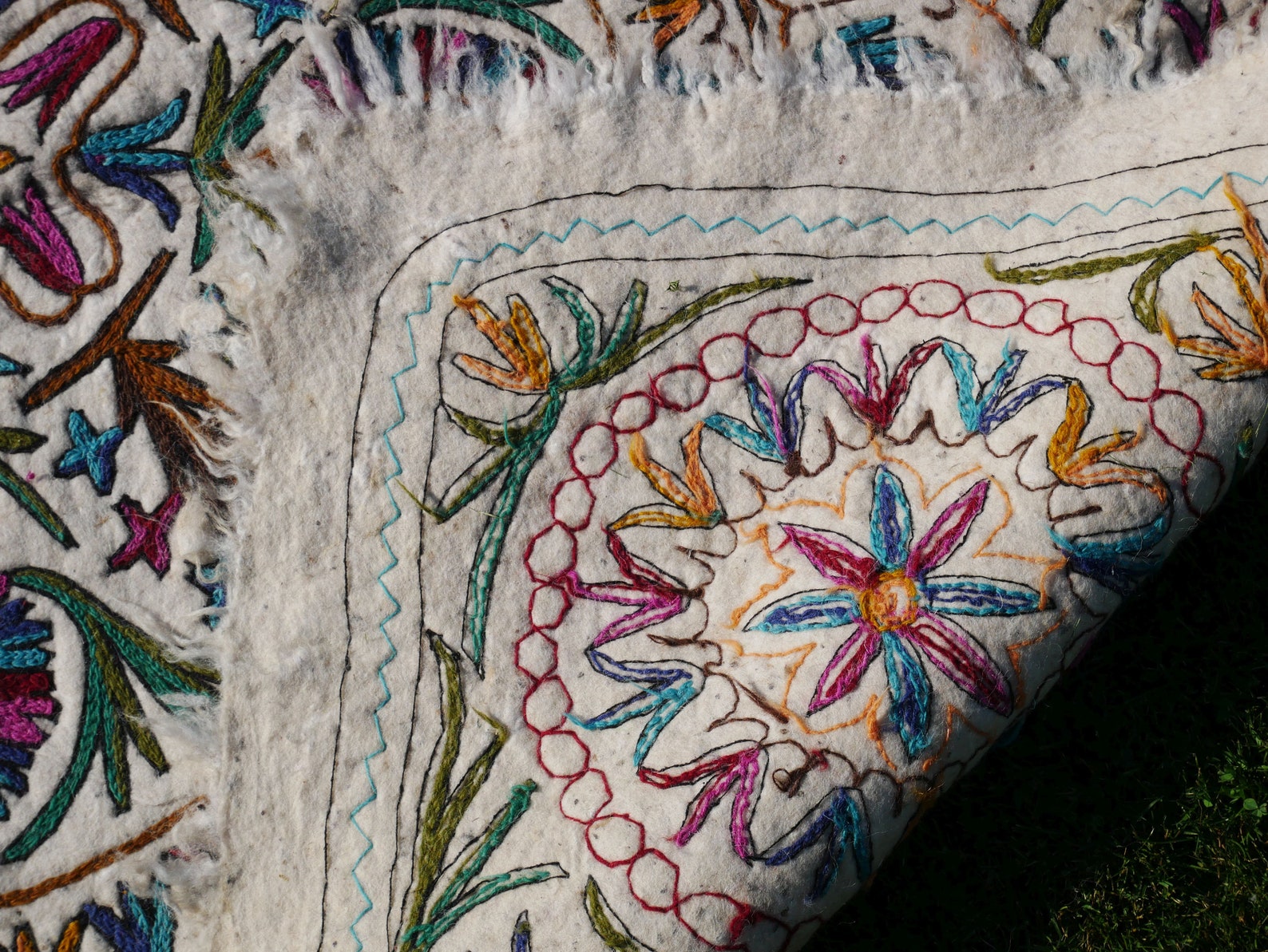 Large Wool Rug Mandala Rug 7x5' Boho Area Rug Indian - Etsy