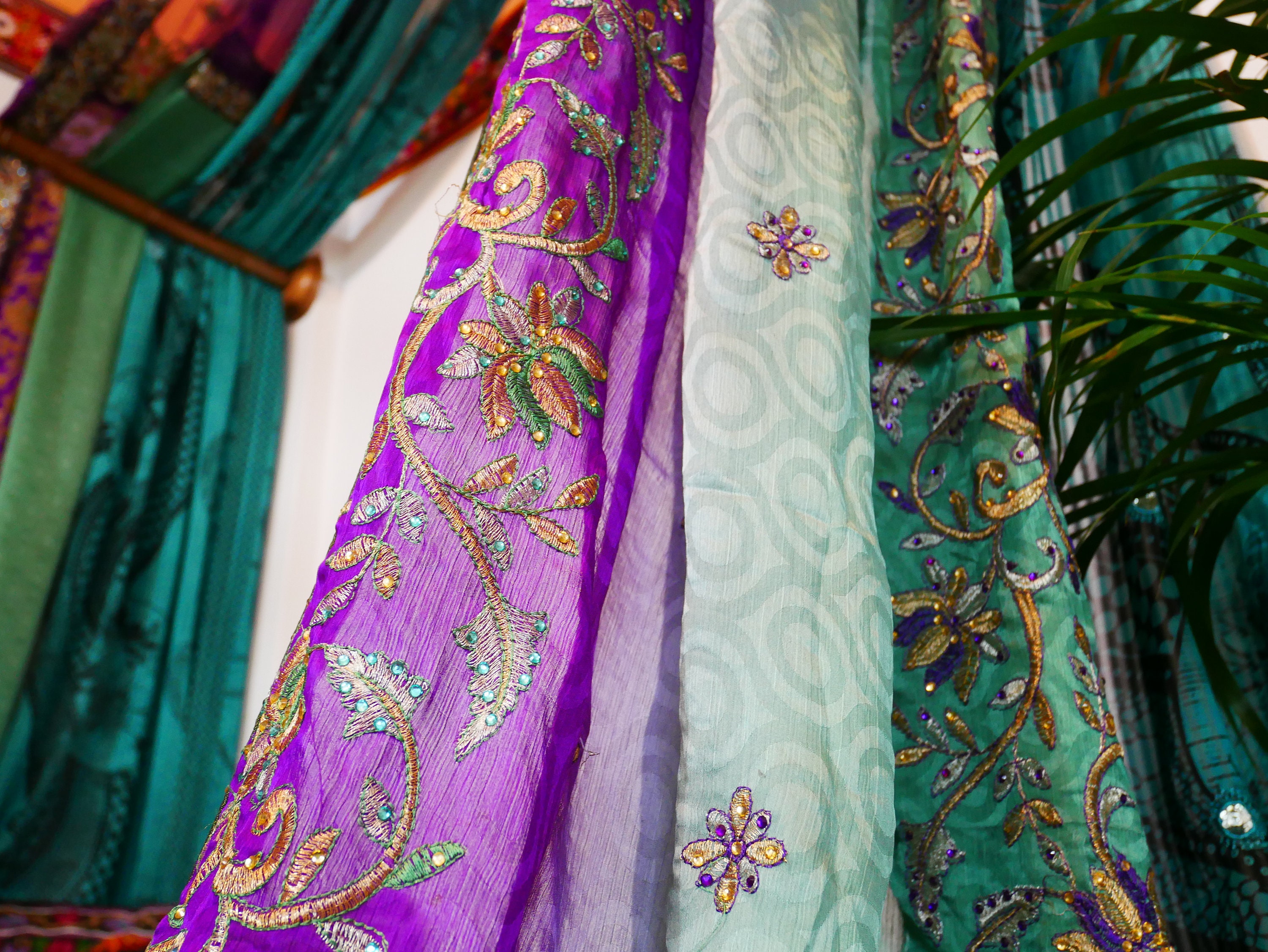 Boho Bed Canopy Saree Canopy Frame With Handcrafted Walnut - Etsy