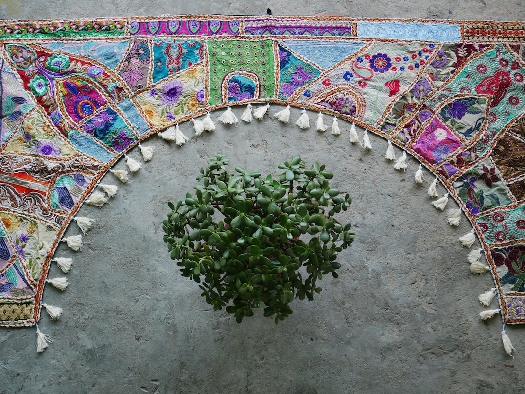 Handmade Toran Boho Patchwork Door Decor | Colorful Indian Door and ...