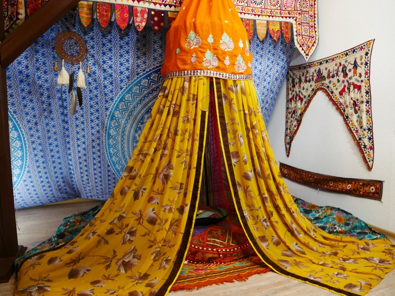 Saree canopy Boho hanging tent Indian bed canopy | Etsy