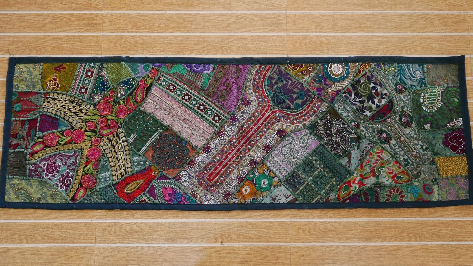 Boho Wall Hanging Table Runner Vintage Sari Tapestry - Etsy