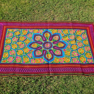 Colorful Wool Rug Handmade Vintage gabba 4x7 Wool Rug Mat Embroidery ...