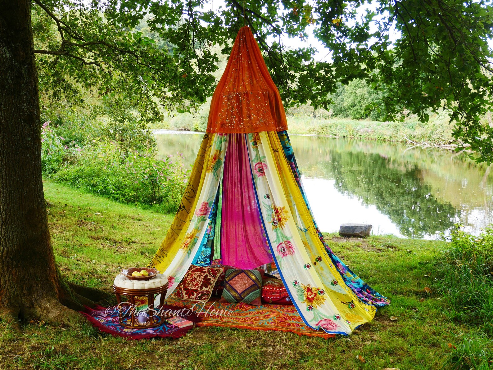 Saree Canopy Boho Hanging Tent Indian Bed Canopy | Etsy