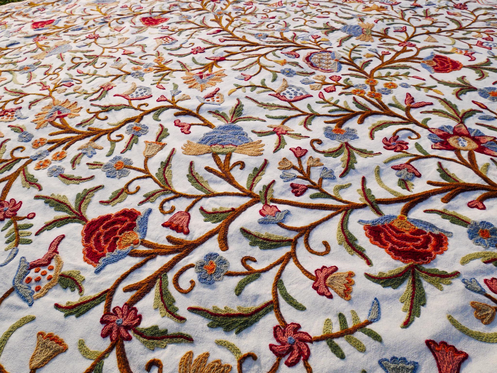 Boho Luxury Bedding "dream of Kashmir" Hand Embroidered Bed Throw ...