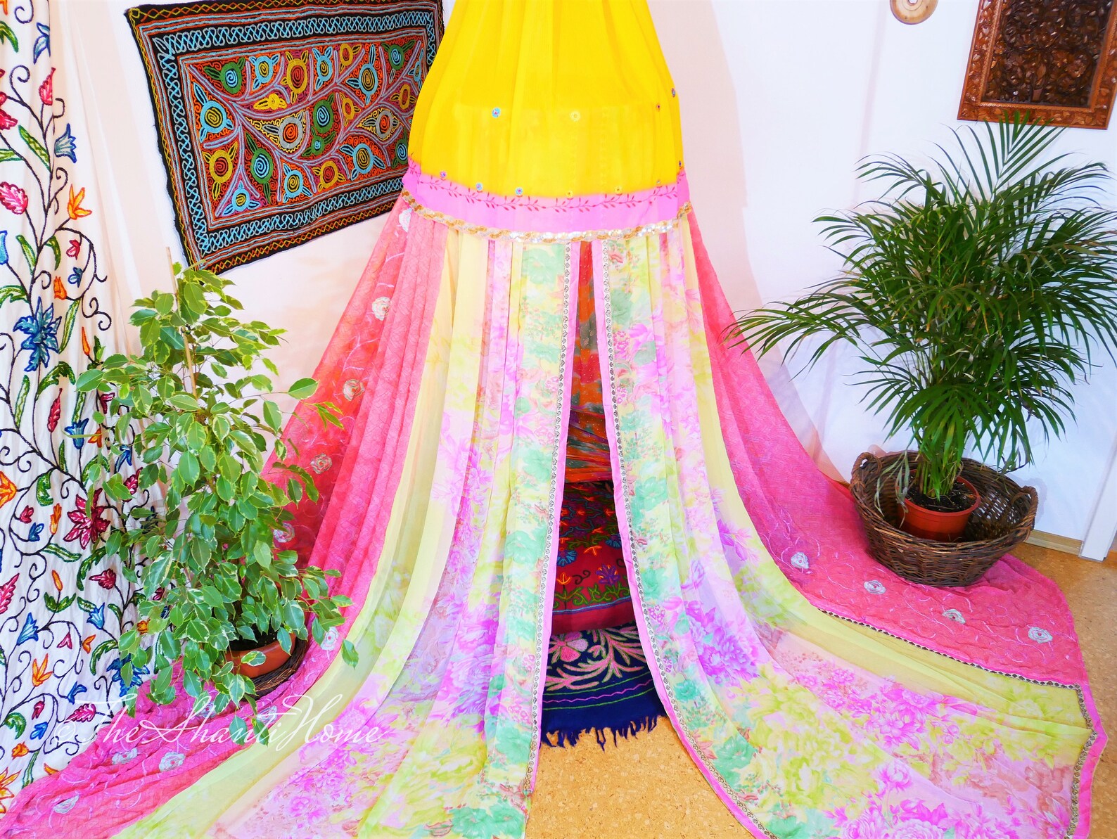 Saree Canopy Boho Hanging Tent Indian Bed Canopy | Etsy