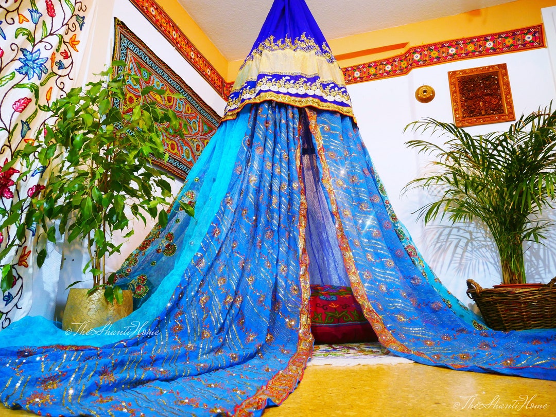 Saree Canopy Boho Hanging Tent Indian Wedding Saree Bed - Etsy
