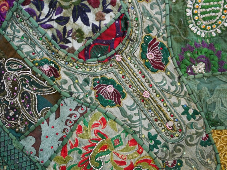 Boho Wall Hanging Table Runner Vintage Sari Tapestry - Etsy