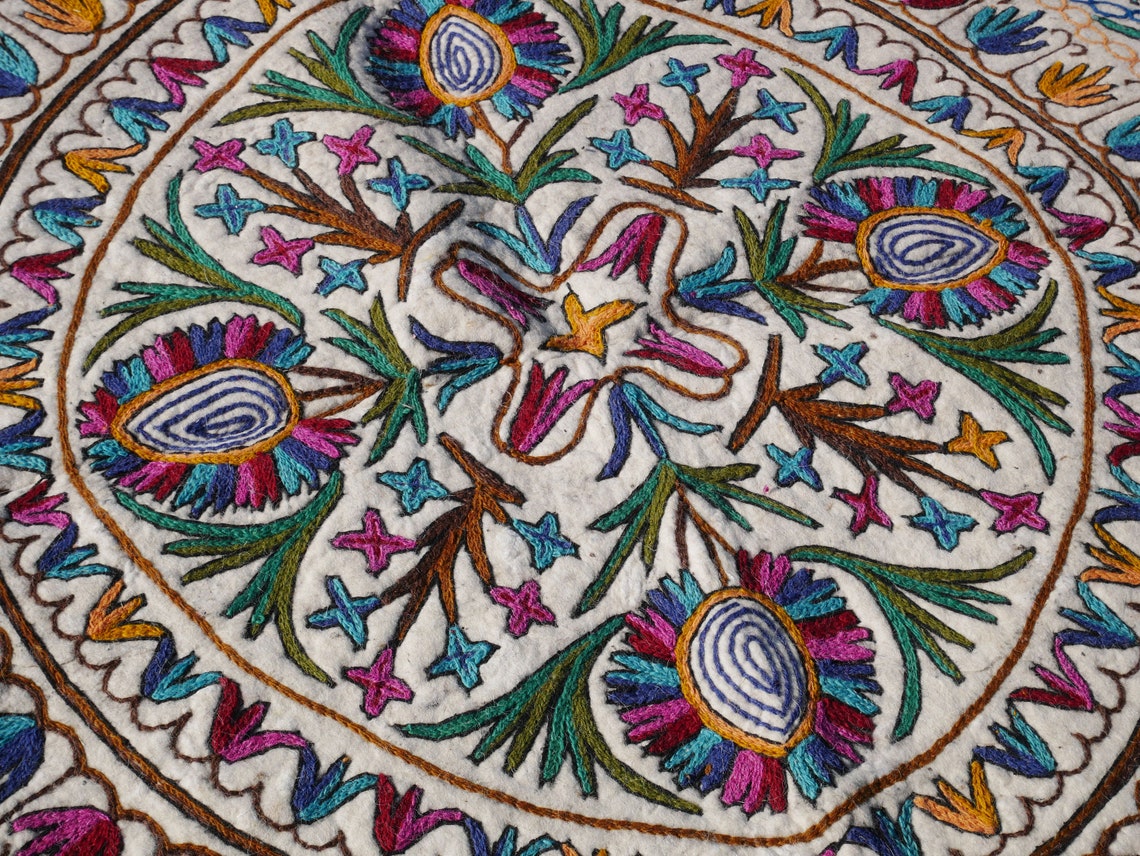 Large Wool Rug Mandala Rug 7x5' Boho Area Rug Indian - Etsy