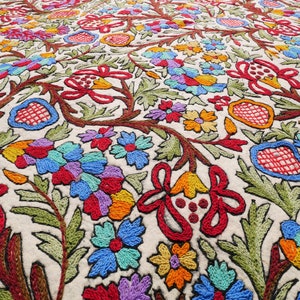 Kashmiri Wool Rug - Large Floral Rug 6x10' Hand Felted Namda | Boho ...