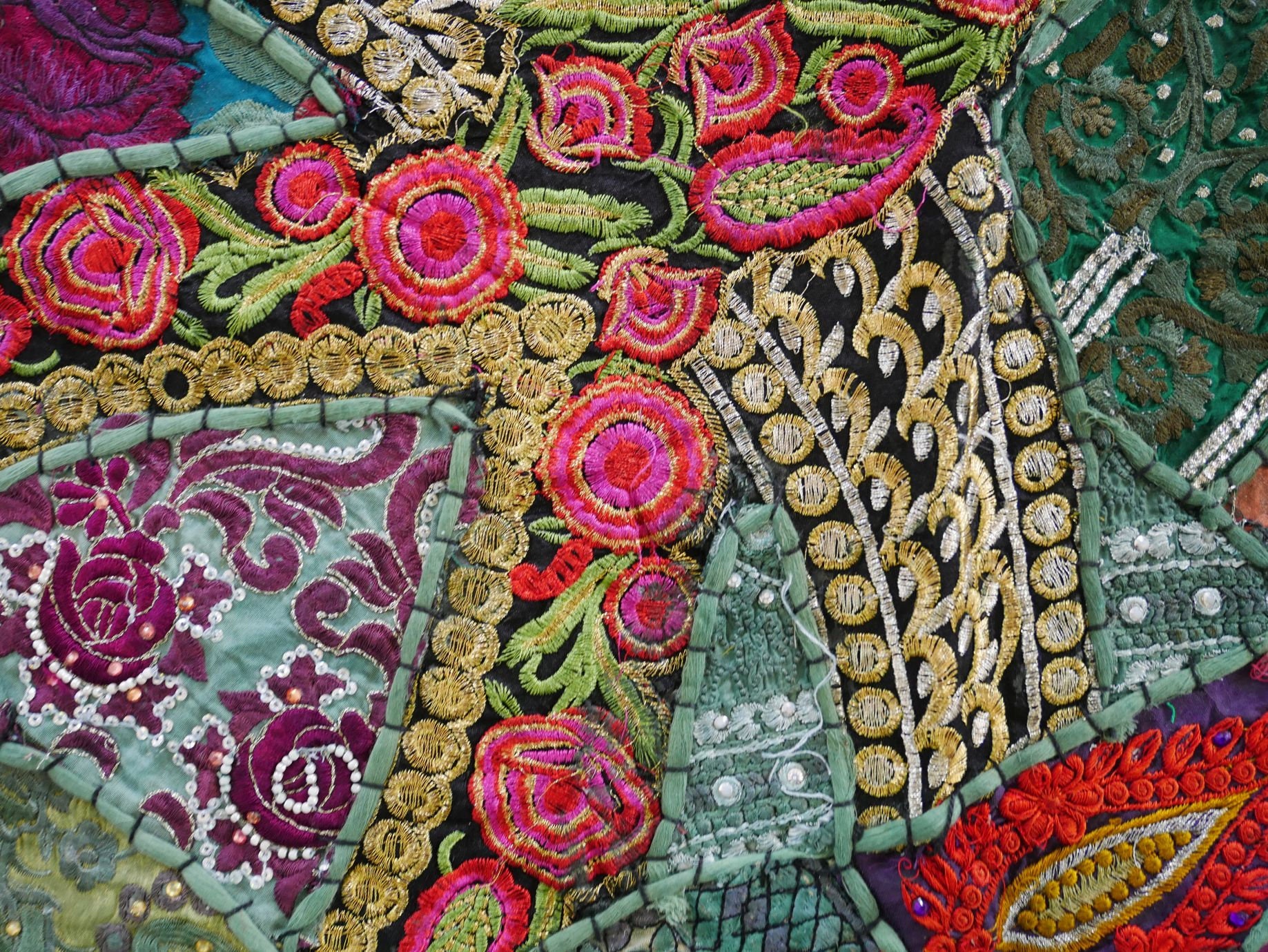 Boho Wall Hanging Table Runner Vintage Sari Tapestry - Etsy